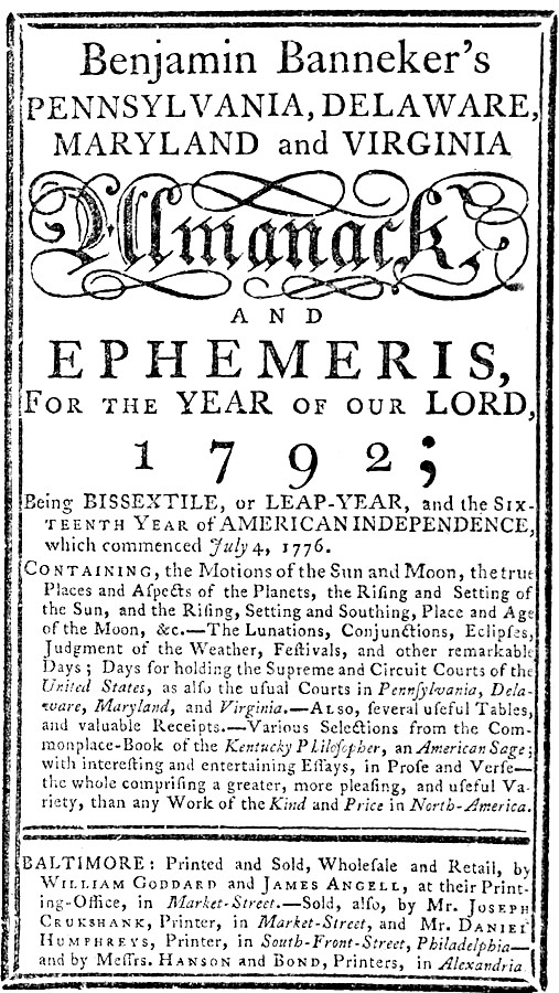 The Amazing Almanacs of Benjamin Banneker | flyingpenguin