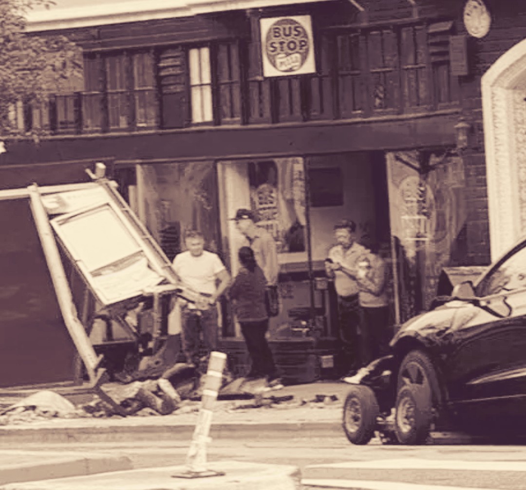 CA Tesla Crashes Into Bus Stop | flyingpenguin
