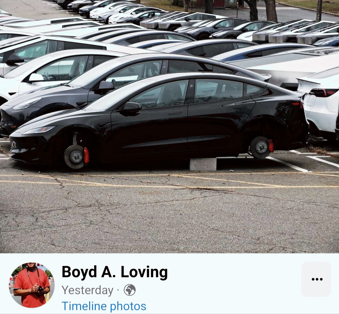 Tesla Wheels Stripped From Massive Unsold Inventory Lots | flyingpenguin