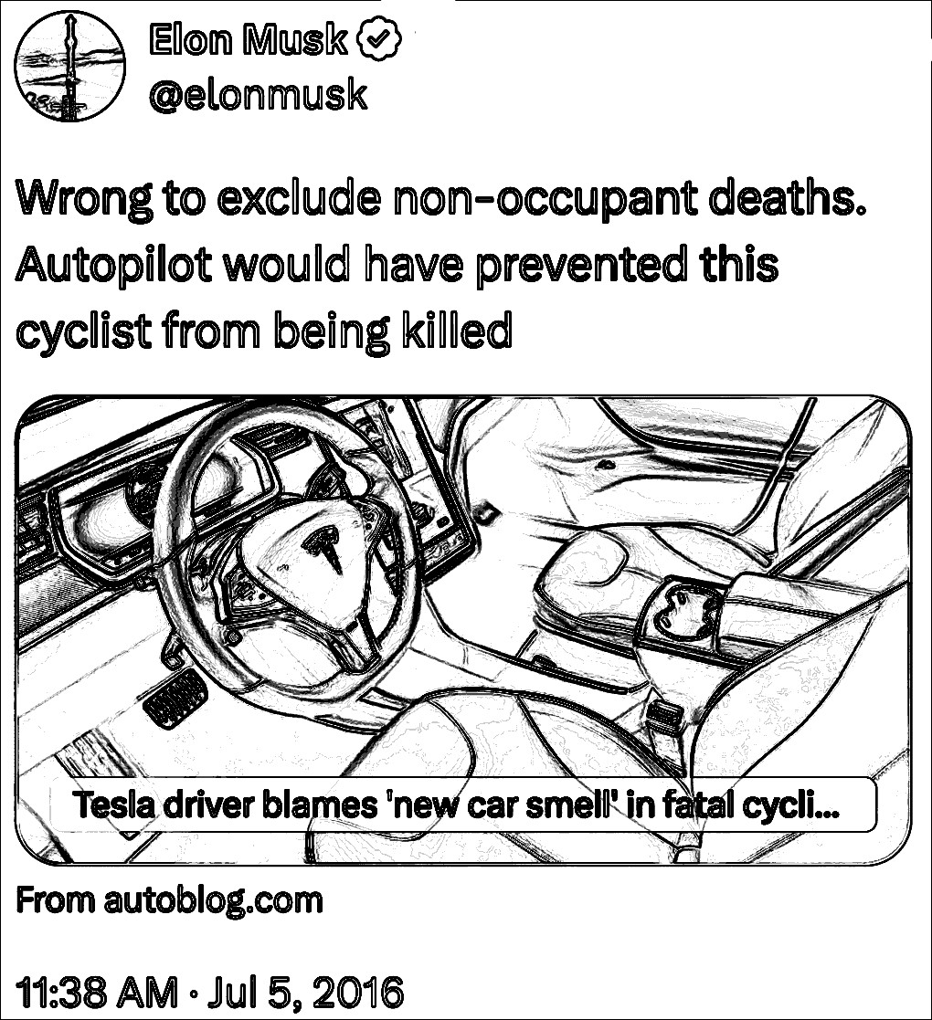 Tesla driverless apparently crashes high speed into a child | flyingpenguin