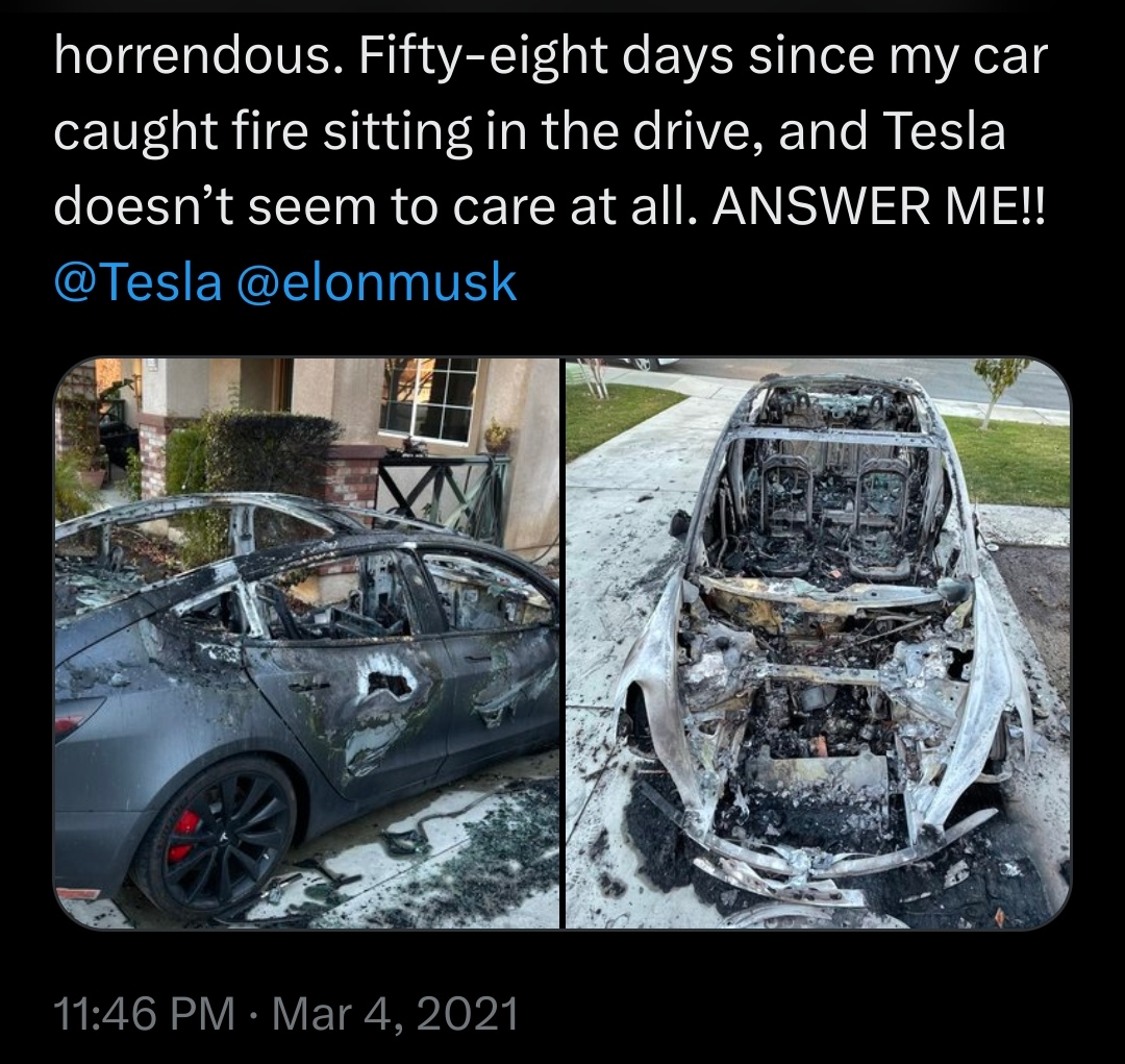 Scotland Tesla Suddenly Engulfed in Fire | flyingpenguin