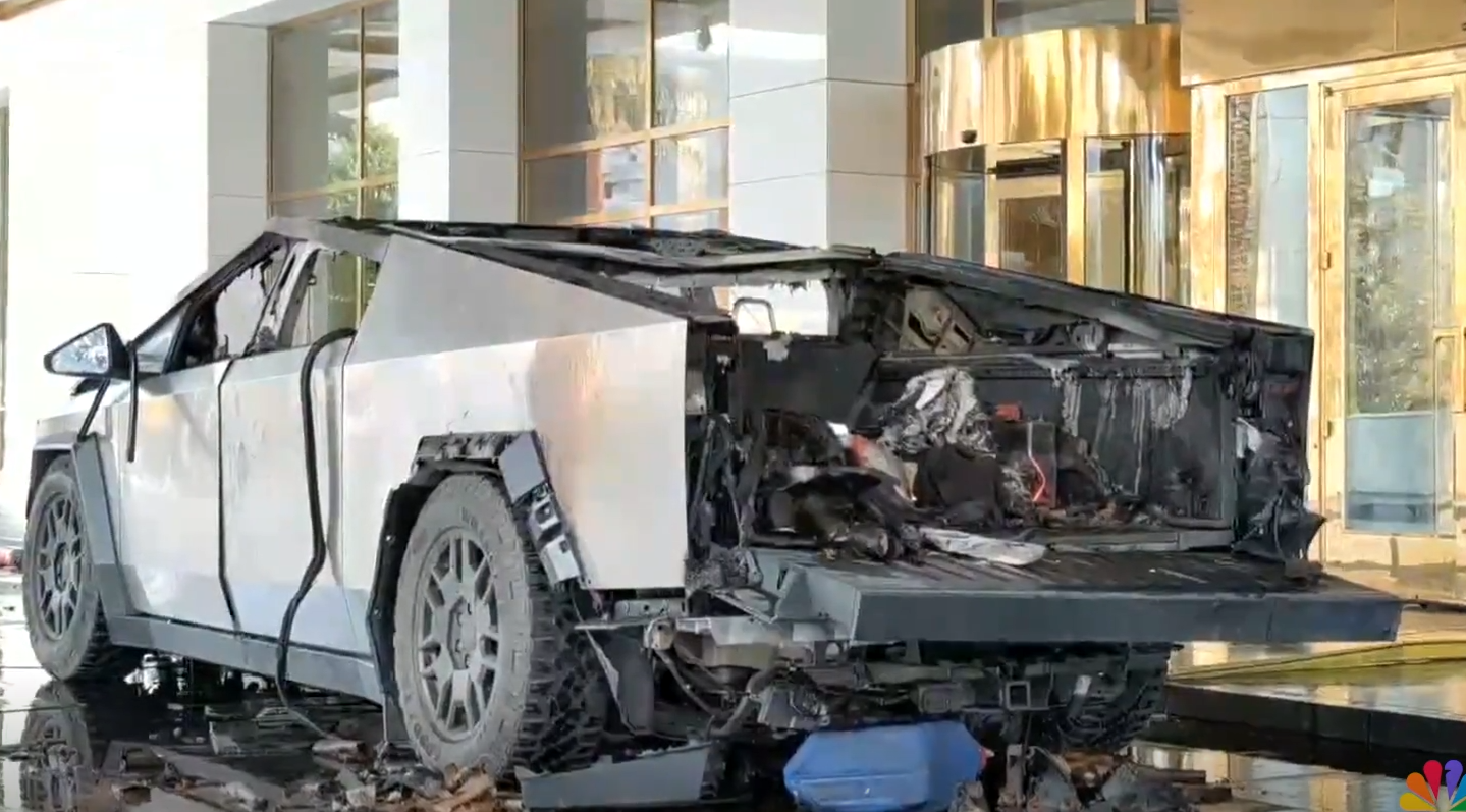 Tesla Cybertruck Explodes in Front of Trump Las Vegas Hotel: Kills One ...