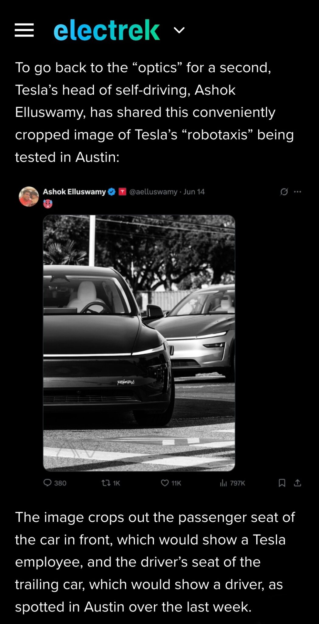 Tesla Robotaxi Crime Stopped by Driver, to Prevent Crash Into BIG Brown ...